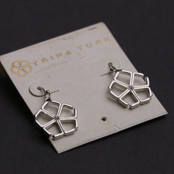 Trina Turk | Jewelry | Trina Turk Logo Drop Earrings | Poshmark